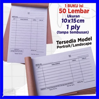 Jual Nota Jual Beli Kontan Polos Kosongan Bon Penjualan Kosong Polosan ...
