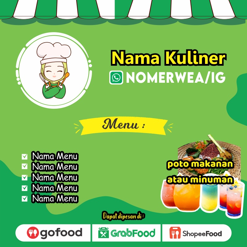 Jual Banner Gofood | Spanduk Gofood | Banner Grabfood | Spanduk ...