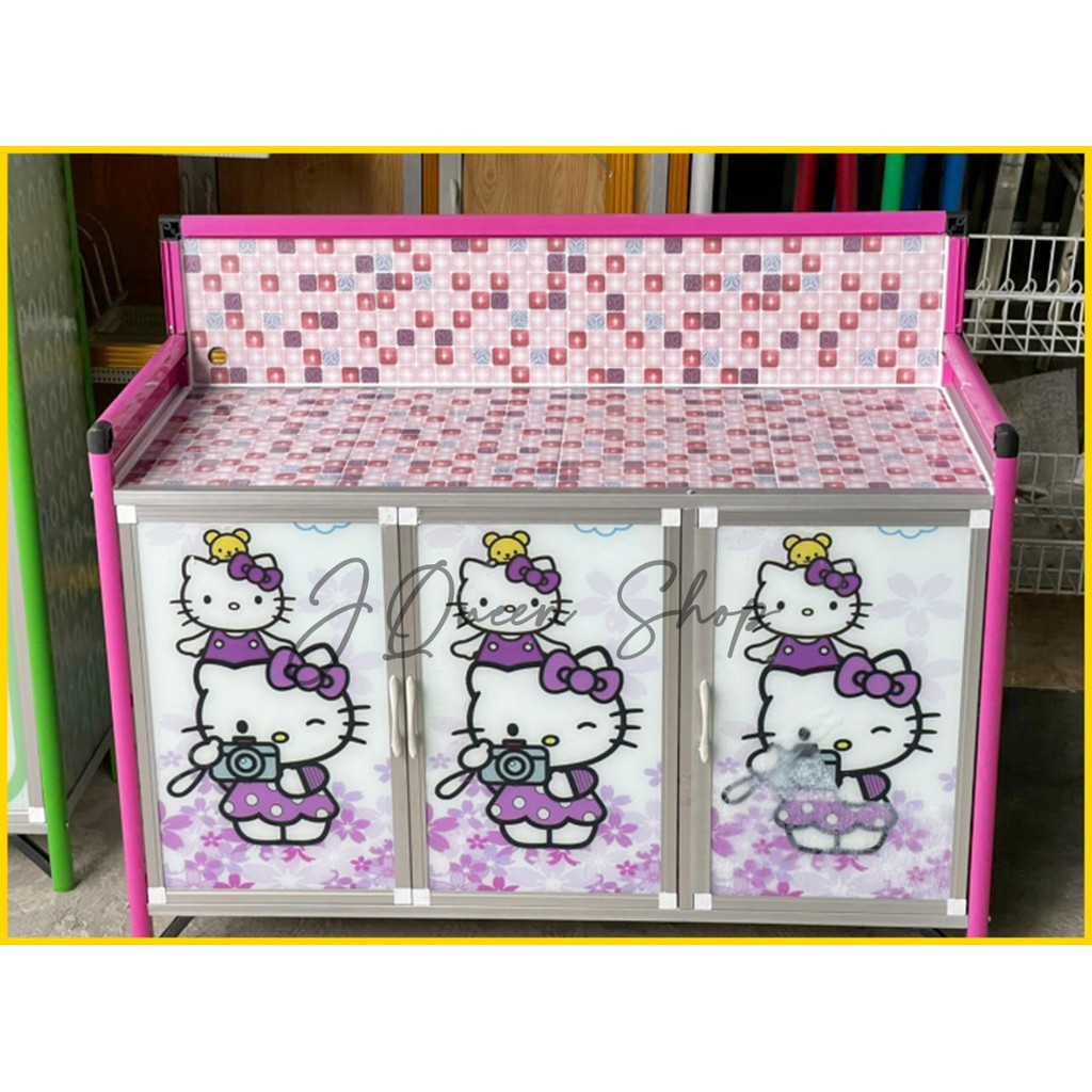 Jual ( BANDUNG ONLY ) Meja / Rak Kompor Jumbo Gambar Airbrush 3 Pintu ...