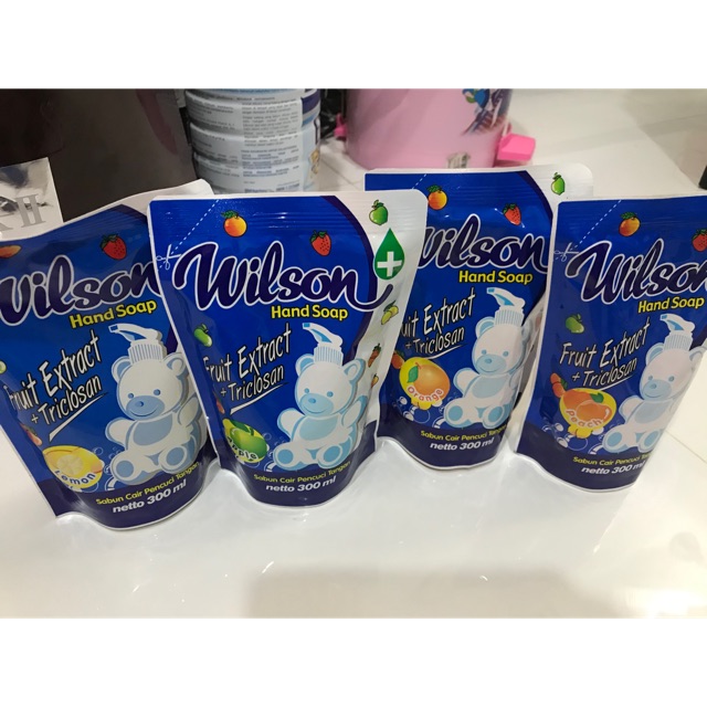 Jual Wilson Hand Soap Fruit Extract Triclosan Lemon Peach Orange Apple ...