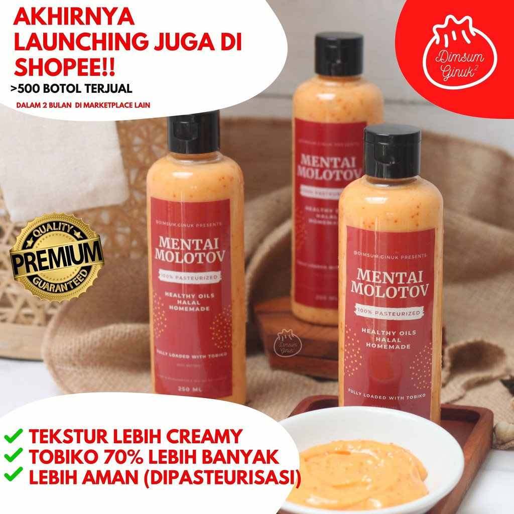 Jual Saos Saus Mentai Sauce Halal Mentaiko u/ Salmon Dimsum Mentai Rice ...