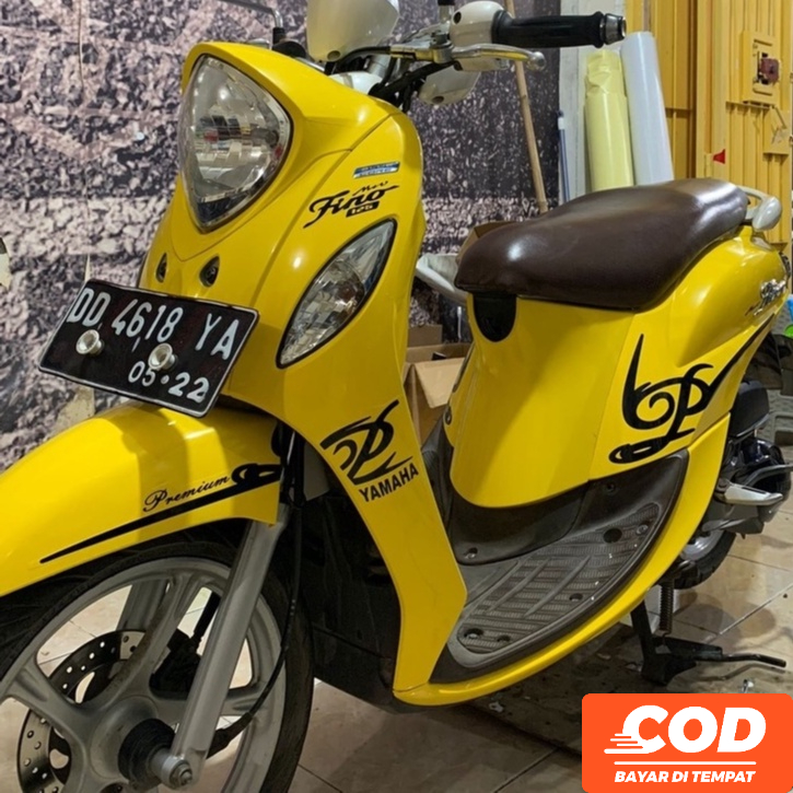 Jual Stiker Decal Motor YAMAHA FINO Full Body Sticker FINO Motif Kuning ...