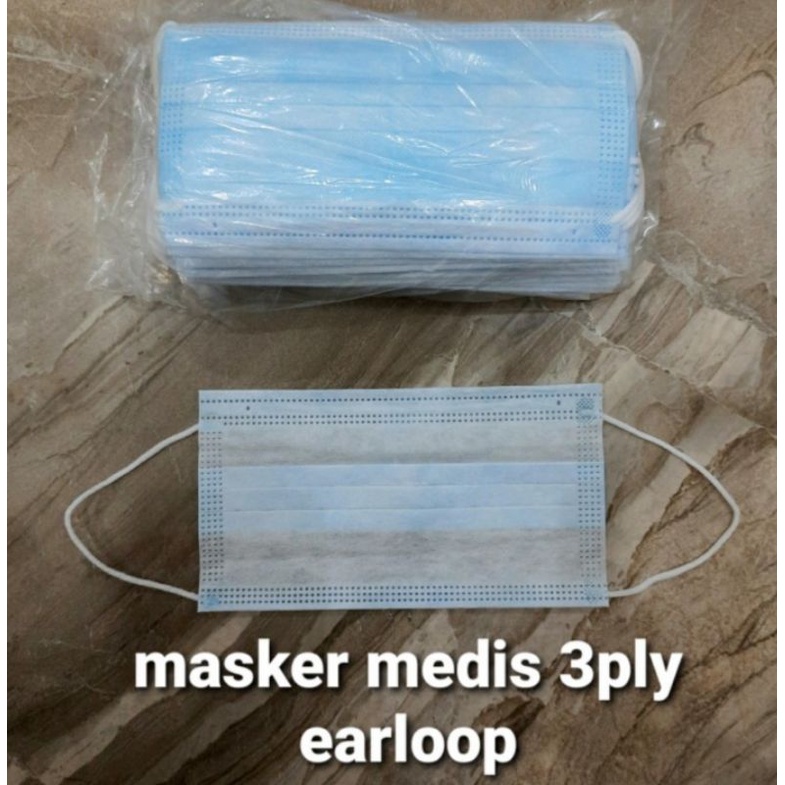 Jual Masker Medis 3 Ply/Earloop Isi 50 Pcs Biri | Tanpa Kardus | Shopee ...