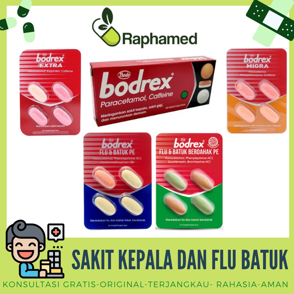 Jual BODREX All Varian 1 Strip Sakit kepala , penurun demam, flu batuk ...