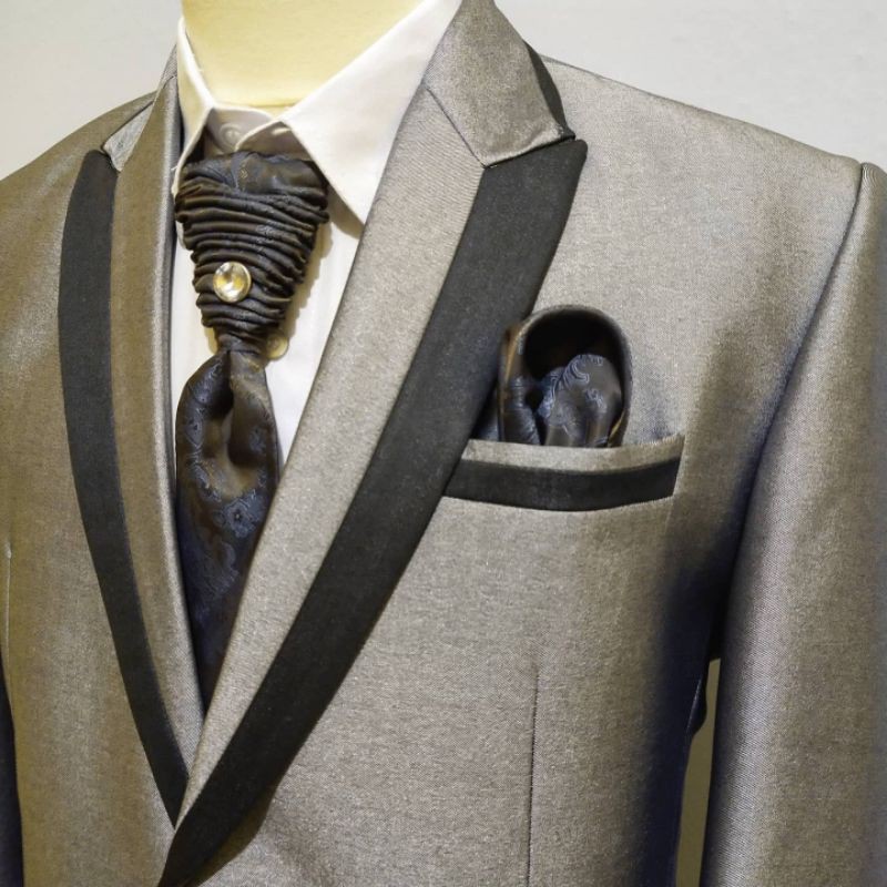 Jual Jas Pria/Jas Pengantin/Jas Wedding ABU SILVER | Shopee Indonesia