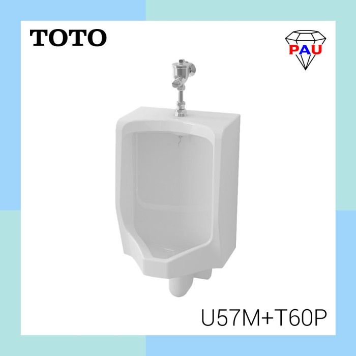 Jual Urinal TOTO U57M paket lengkap Flush valve T60P | Shopee Indonesia