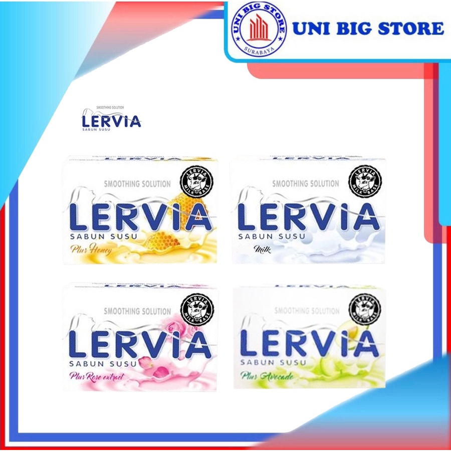 Jual Lervia Sabun Susu Batang Honey Rose Milk 90 gr Smoothing Solution ...