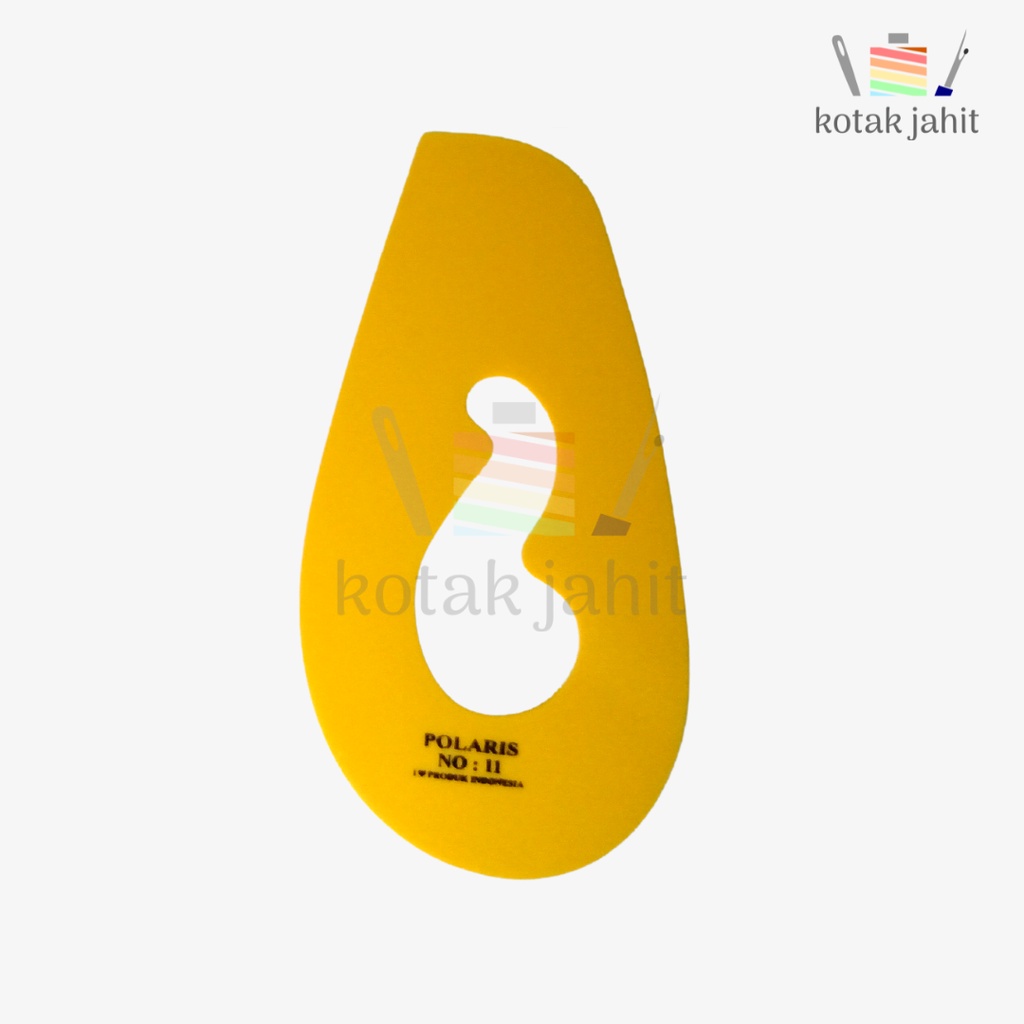 Jual Penggaris pola jahit lengkung S merk Polaris bentuk kerung lengan ...