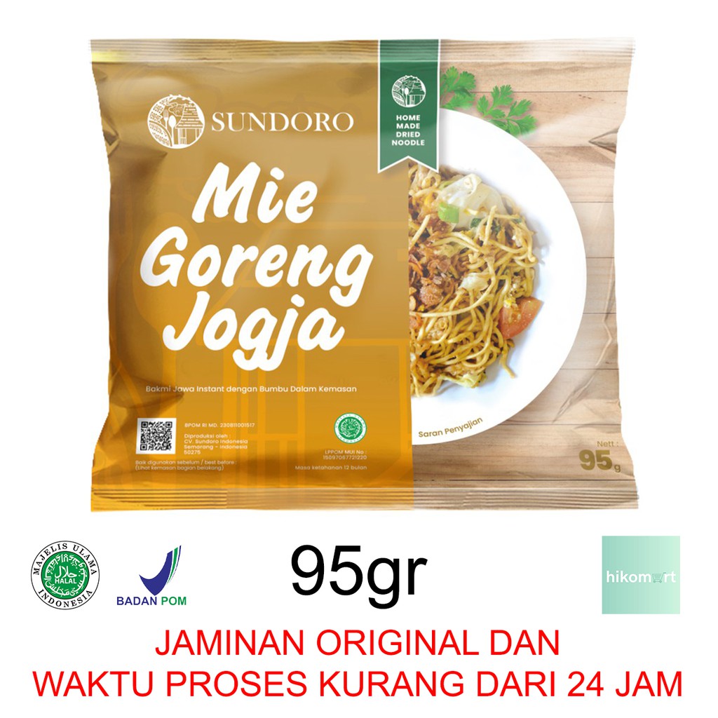 Jual Sundoro Mie Goreng Jogja Bakmi Kering Instant Halal | Shopee Indonesia