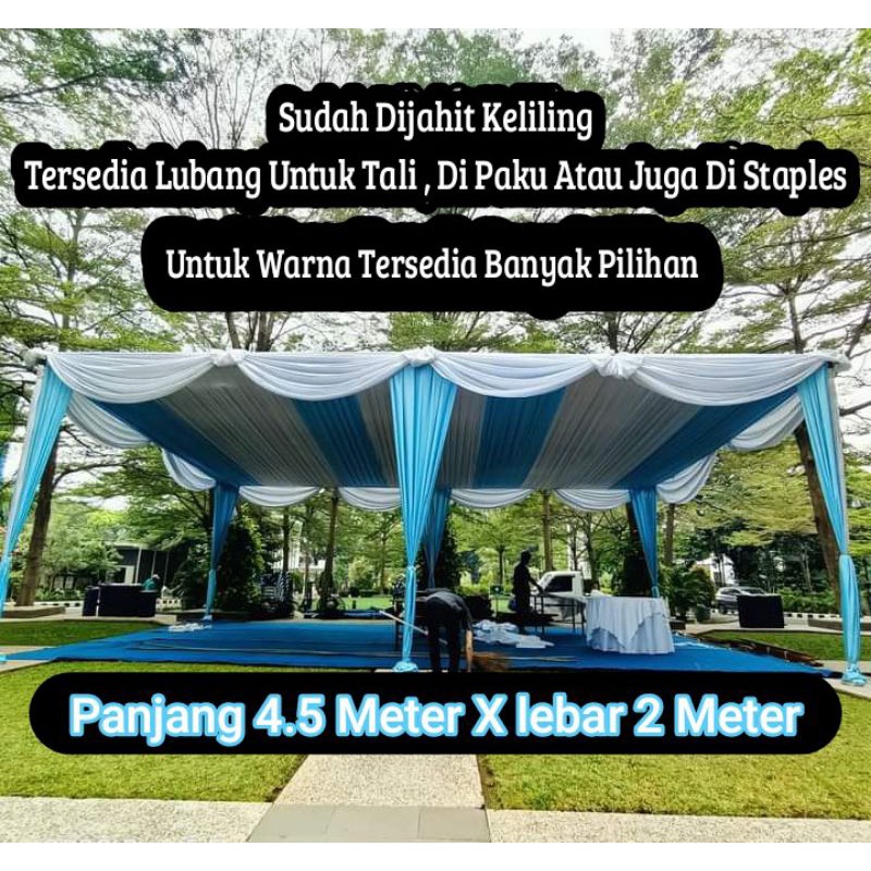 Jual Kain Atap Tenda Datar Ukuran 4.5M x 2M. Atap Tenda Pelaminan ...
