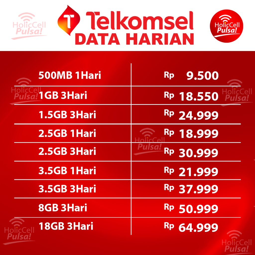 Jual PAKET DATA TELKOMSEL HARIAN I WAJIB BACA DESKRIPSI PRODUK | Shopee ...