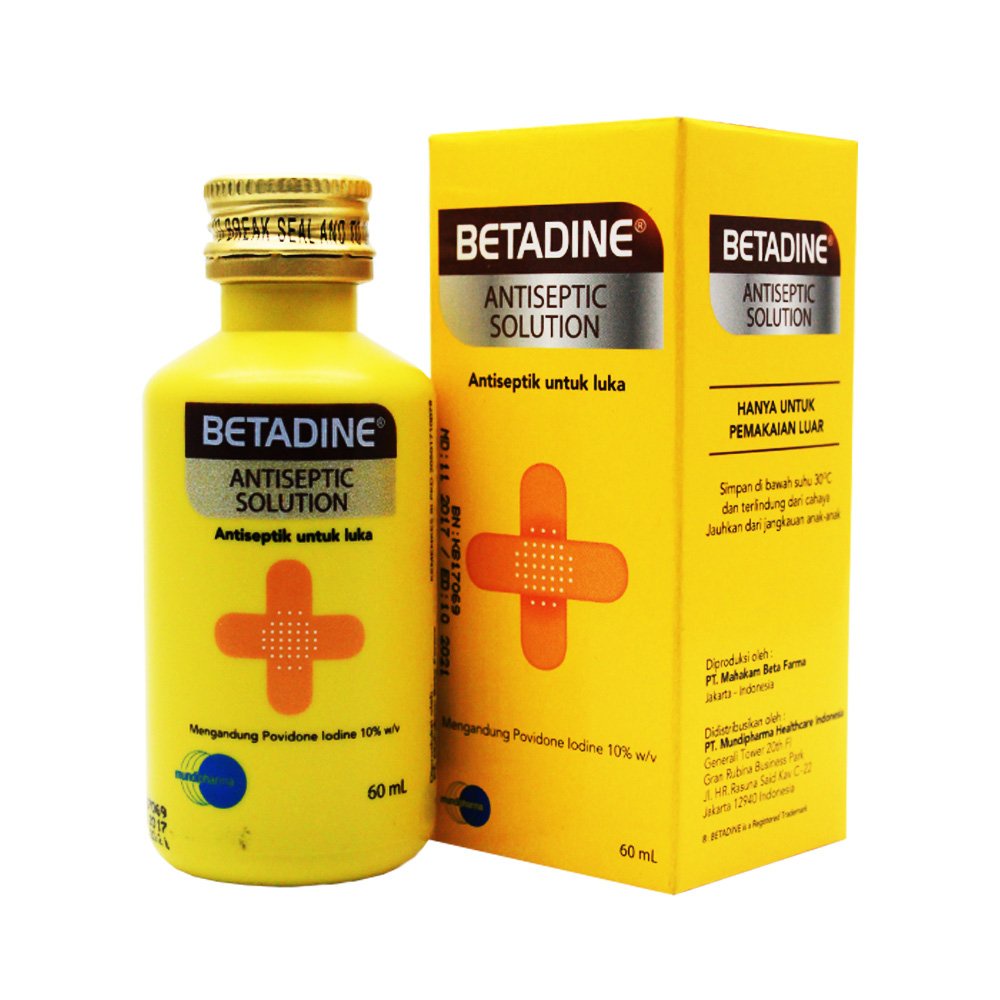 Jual BETADINE Antiseptic Solution 60mL | Obat Cairan Antiseptik Luka 60 mL | Shopee Indonesia