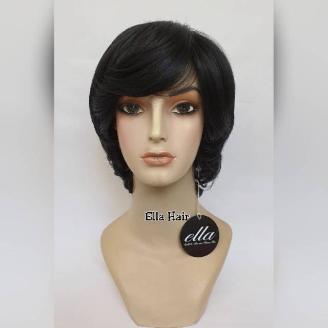 Jual wig rambut palsu wanita fiber FB231A3 Black | Shopee Indonesia