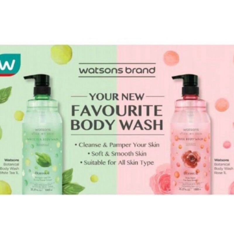 Jual Watsons body wash botanical rose dan white tea | Shopee Indonesia