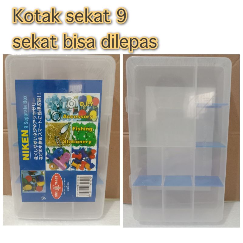 Jual kotak obat kotak sekat 9 Niken 9 separate box sekat kotak ...