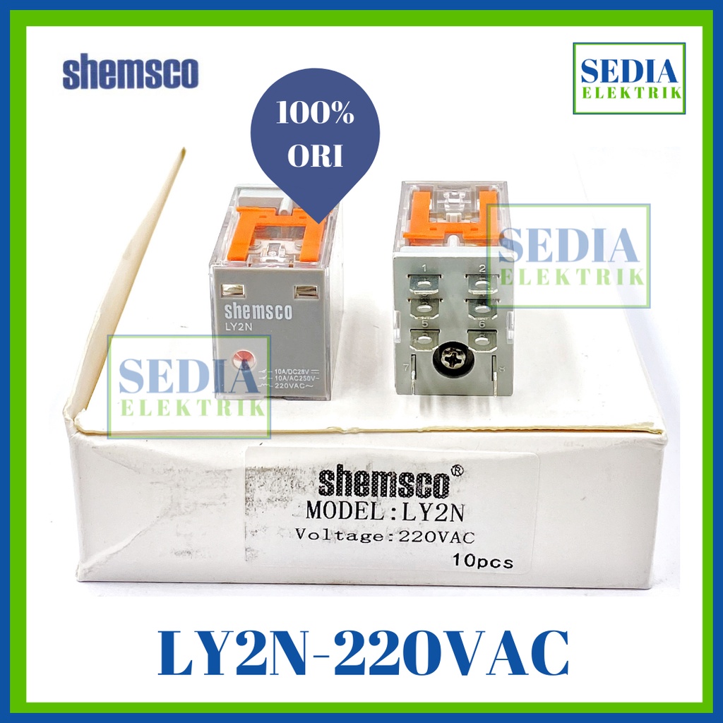 Jual Shemsco Relay LY2N-220VAC LY2N 220VAC sama Omron LY2N-220 | Shopee Indonesia