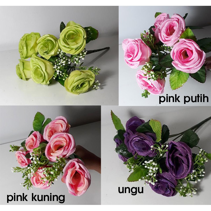 bunga mawar tropis putik artificial / bunga palsu / bunga plastik ...