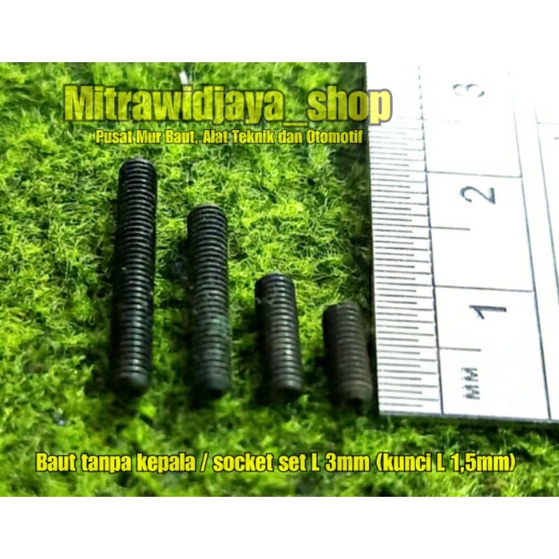 Jual baut socket set L screw 3mm M3 m3x8,10,15, 20kunci L 1,5mm baut ...
