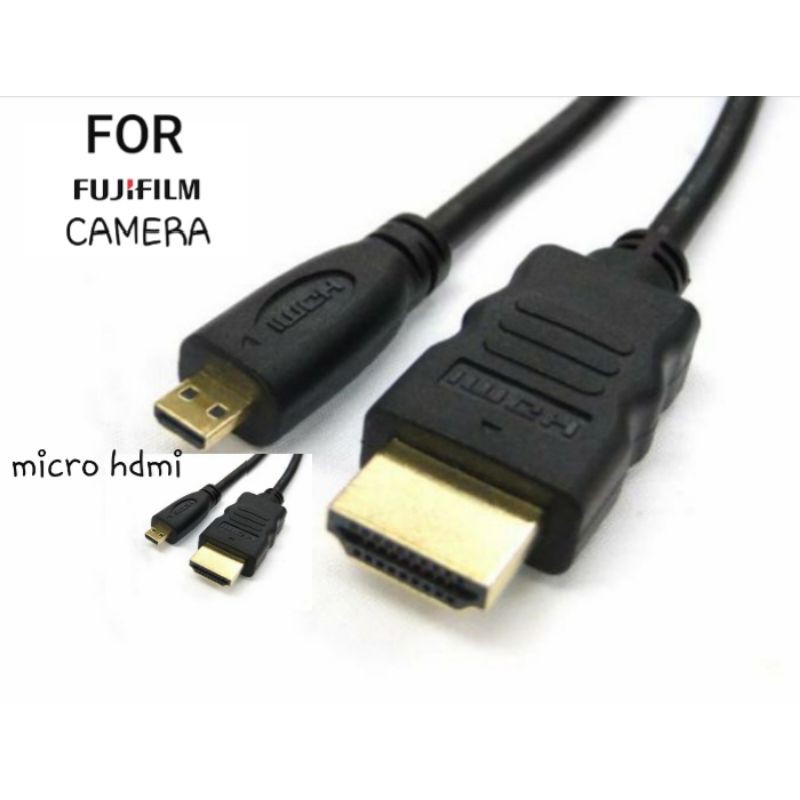 Jual KABEL MICRO HDMI 2M/FOR KAMERA MIRRORLESS/ FUJIFILM KUALITAS OKE ...