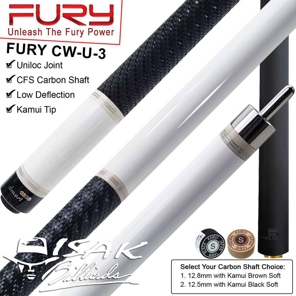 Jual Fury CW-U-3 Carbon Cue - Uniloc Low Deflection Shaft Kamui ...