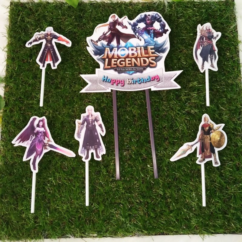 Jual Topper Cake mobile legends hiasan kue ulang tahun happy birthday ...