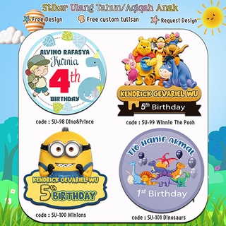 Jual Stiker/label ulang tahun!label acara aqiqah anak!stiker souvenir ...