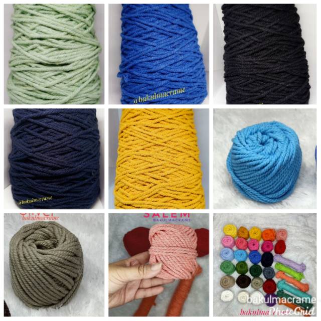 Jual 500gr Benang Katun Macrame 4mm | Shopee Indonesia