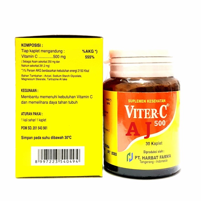 Jual VITER C 500MG - ISI 30 KAPLET SUPER AMPUH | Shopee Indonesia