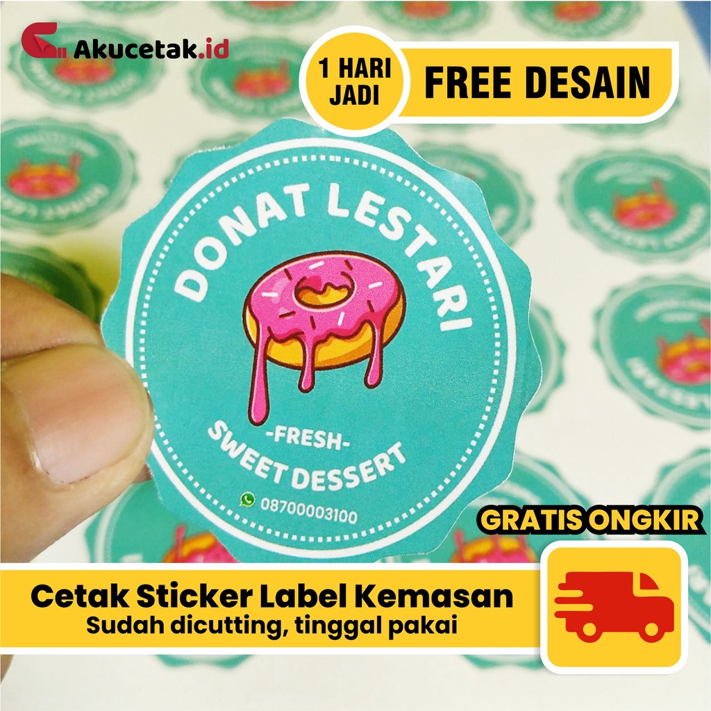 Jual Stiker Label Makanan Custom / Sticker Label Makanan / Stiker ...