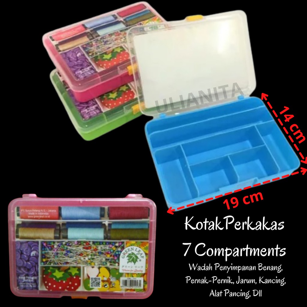 Jual Kotak Perkakas Tujuh Sekat Tool Box 7 Compartments Green Leaf ...
