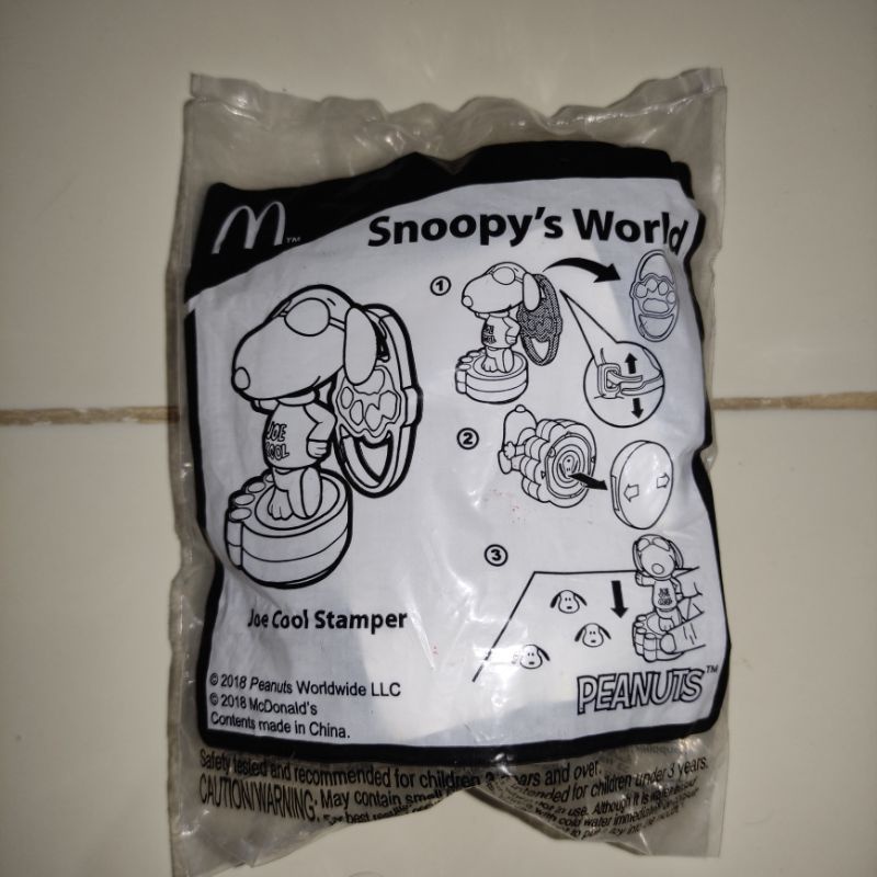 Jual Joe Cool Stamper - Snoopy World - The Peanuts - Happy Meal Mc ...