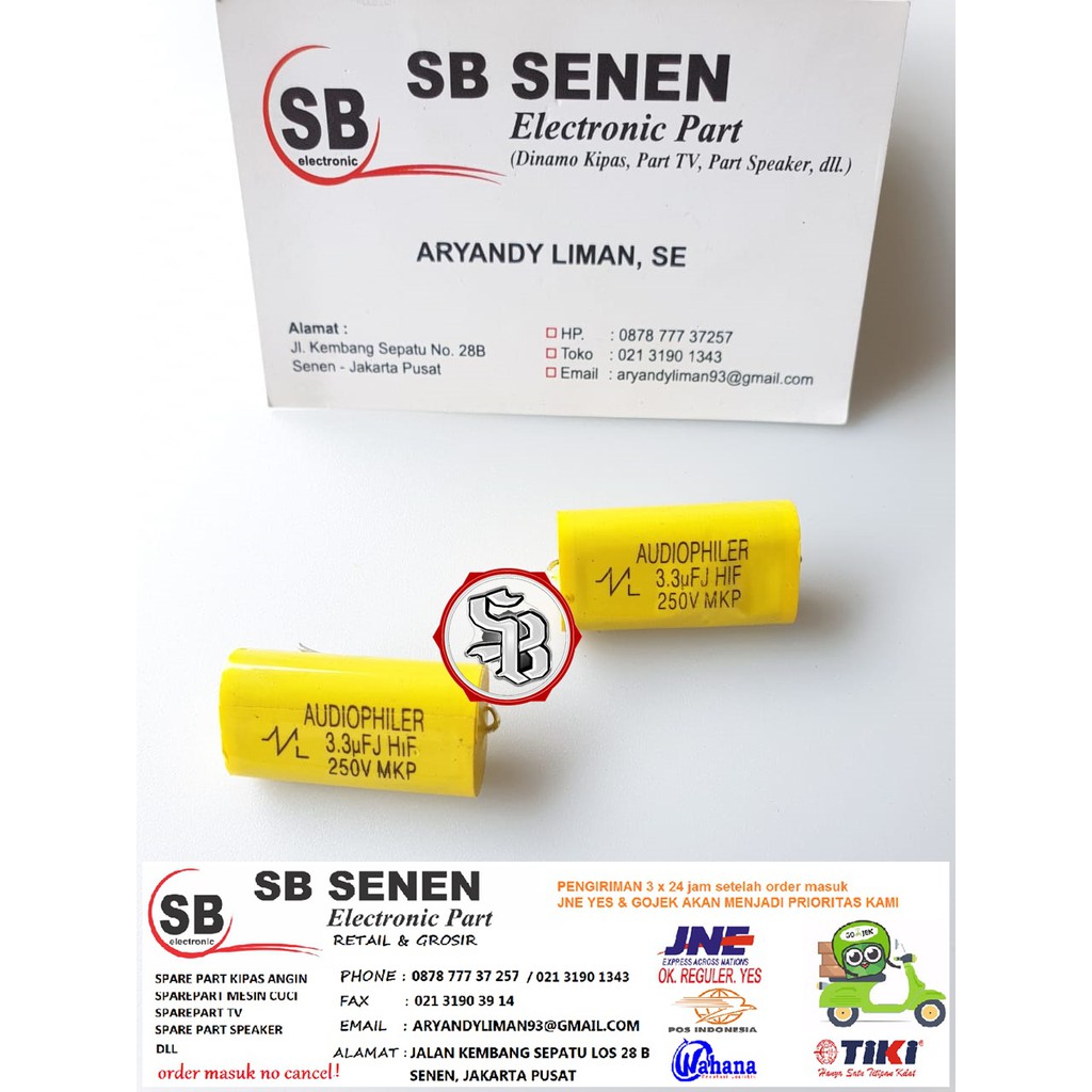Jual Audiophiler 3.3 Uf 250V - Kapasitor Tweeter Indonesia|Shopee Indonesia