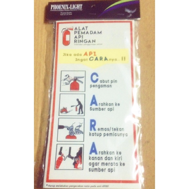 Sticker Penggunaan APAR 10x20cm | Shopee Indonesia