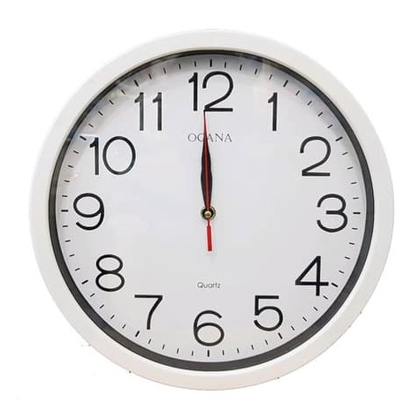Jual Jam Dinding Putih Polos Diameter 32 cm | Shopee Indonesia
