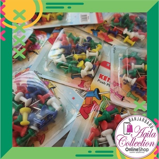 Jual PUSH PINS PAKU PIN WARNA KENKO | Shopee Indonesia