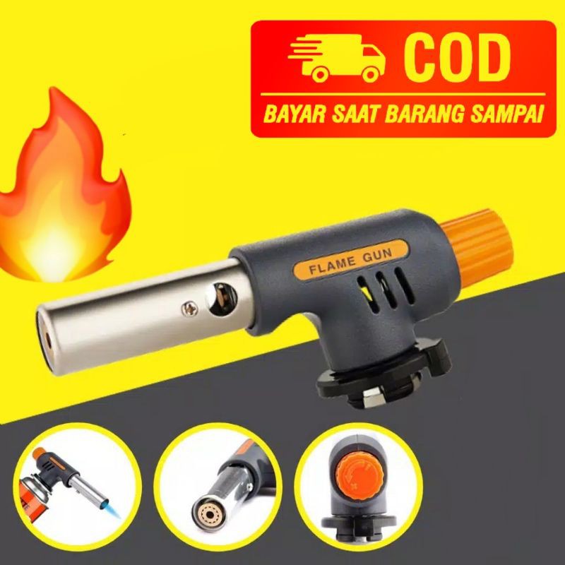 Jual GAS TOURCH FLAME GUN ALAT LAS 807 Hitam/orange | Shopee Indonesia