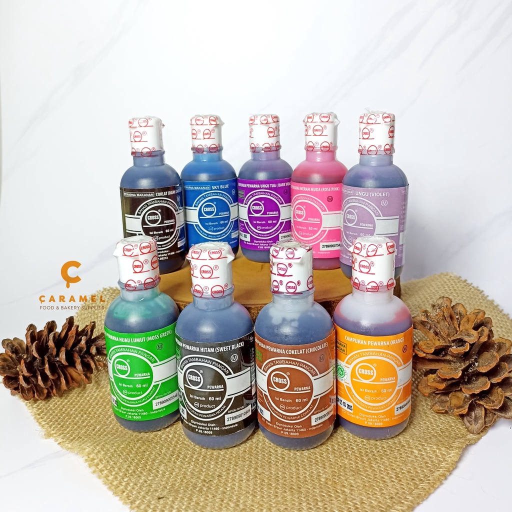 Jual Pewarna Makanan Cair/Food Coloring Halal Premium Cross 60ml ... Jual Pewarna Makanan Cair/Food Coloring Halal Premium Cross 60ml ...