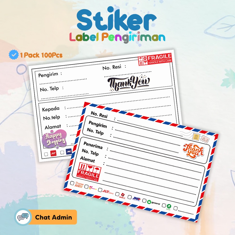 Jual Sticker Label Pengiriman Sticker Pengiriman Olshop / Label ...