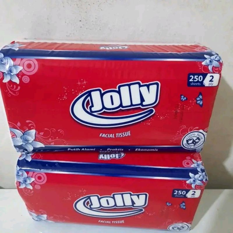 Jual 250 SHEETS 2PLY TISU JOLLY FACIAL TISSUE JOLY CLEAN PLUS NICE ...