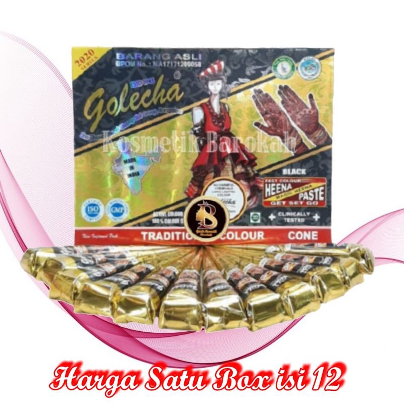 Jual Golecha Hena Paste Black (harga/box) | Shopee Indonesia