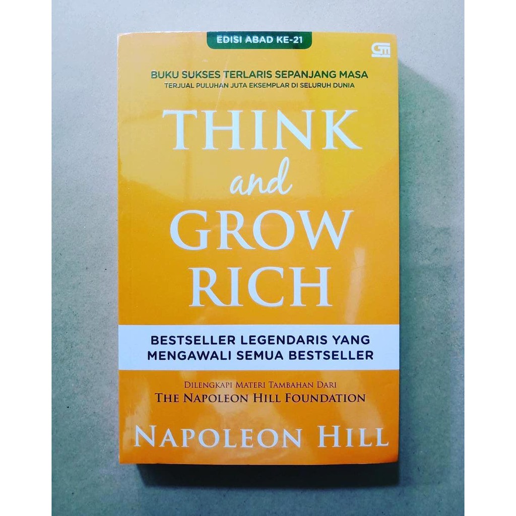 Jual Buku Think And Grow Rich By Napoleon Hill Original