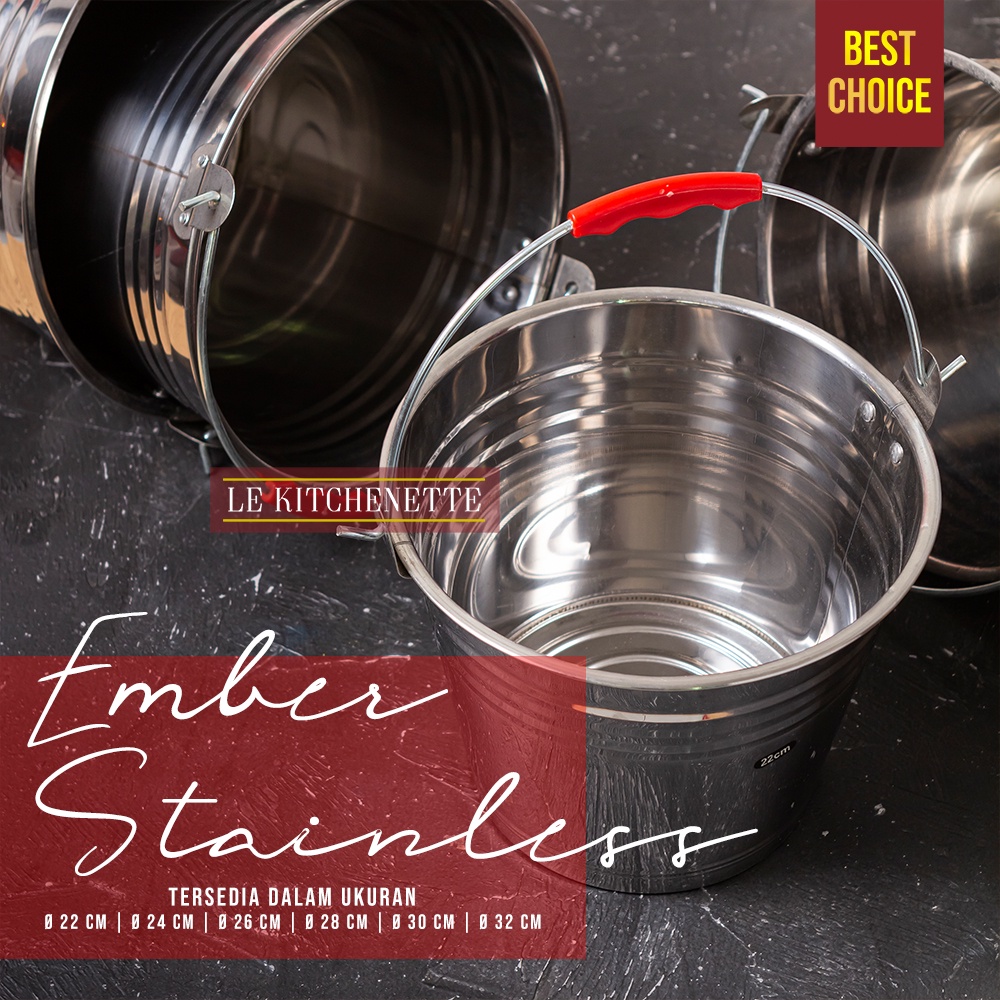 Jual Ember Stainless dengan Handle Berbagai Macam Ukuran | Shopee Indonesia