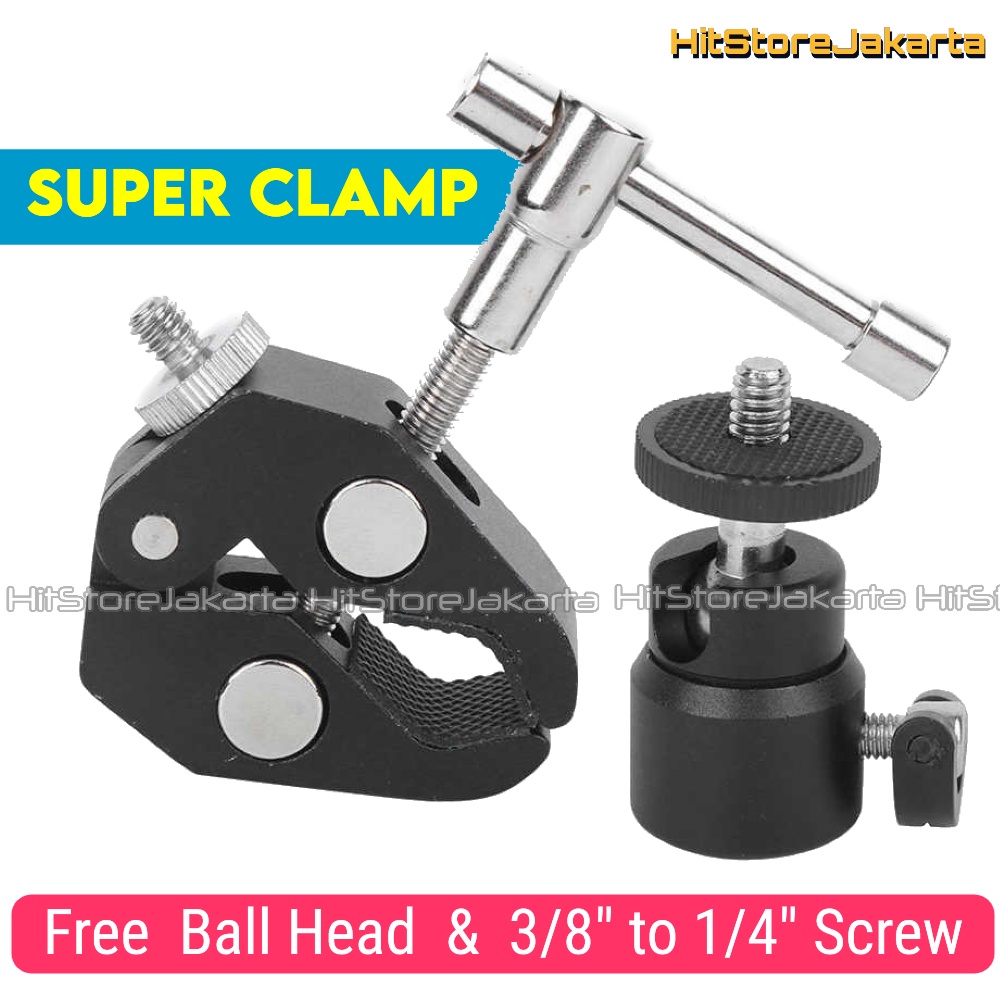 Jual Super Clamp for Magic Arm Camera Crab Clamp Ball Head DSLR C Clamp ...