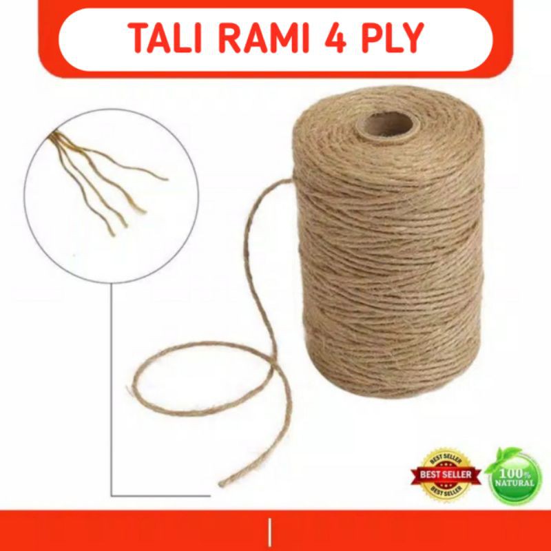 Jual Tali Rami 4ply / 4helai Tali Dekorasi Kamar Rak Gantung Hijang ...