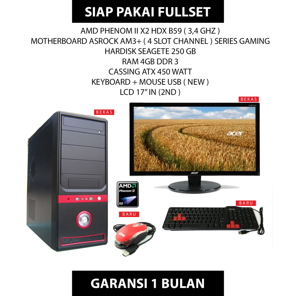 Paket Komputer Lengkap Amd/Intel ( PB, PES, Wow ) | Shopee Indonesia