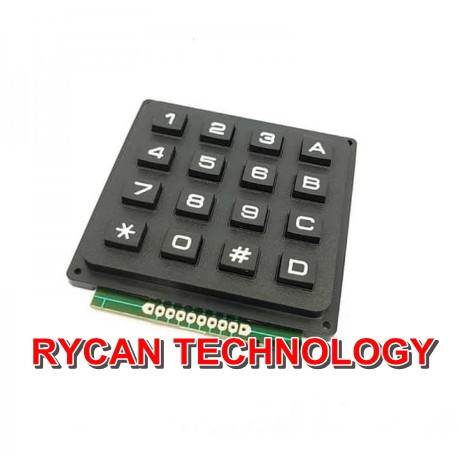 Jual KEYPAD MATRIX 4x4 ARDUINO TIMBUL PLASTIK | Shopee Indonesia