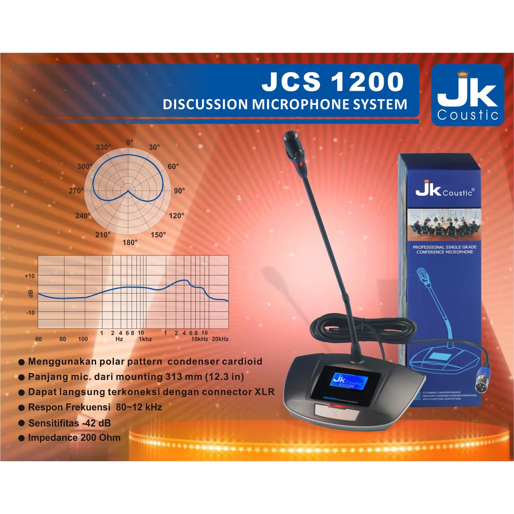 Jual Microphone Meja JCS 1200 Jk Coustic Mic Rapat | Shopee Indonesia