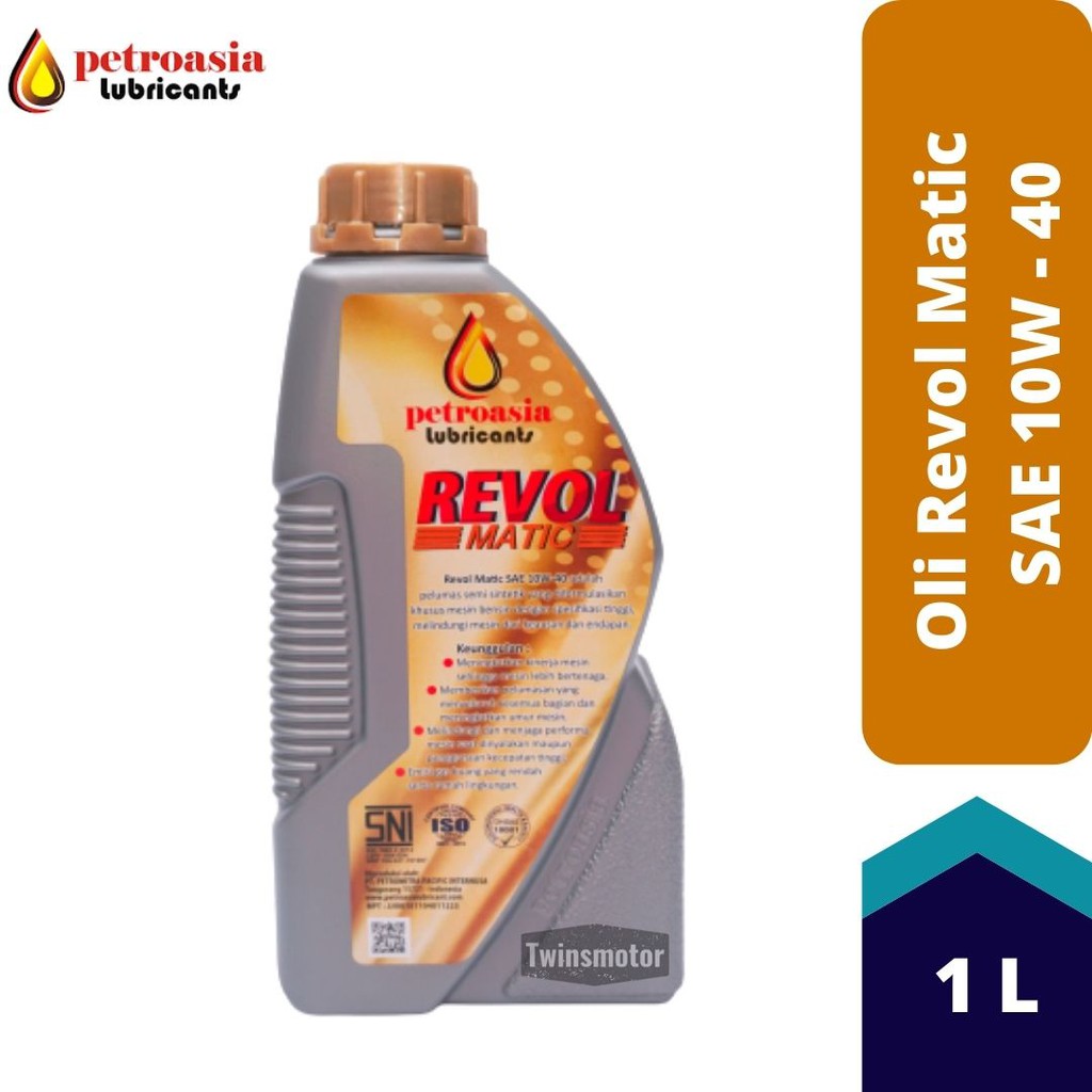 Jual Oli Motor Revol Matic 1L SAE 10W-40 Petroasia | Shopee Indonesia