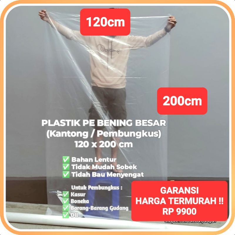 Jual Plastik Bening Besar 120x200cm | Plastik Putih Jumbo 120x200cm ...