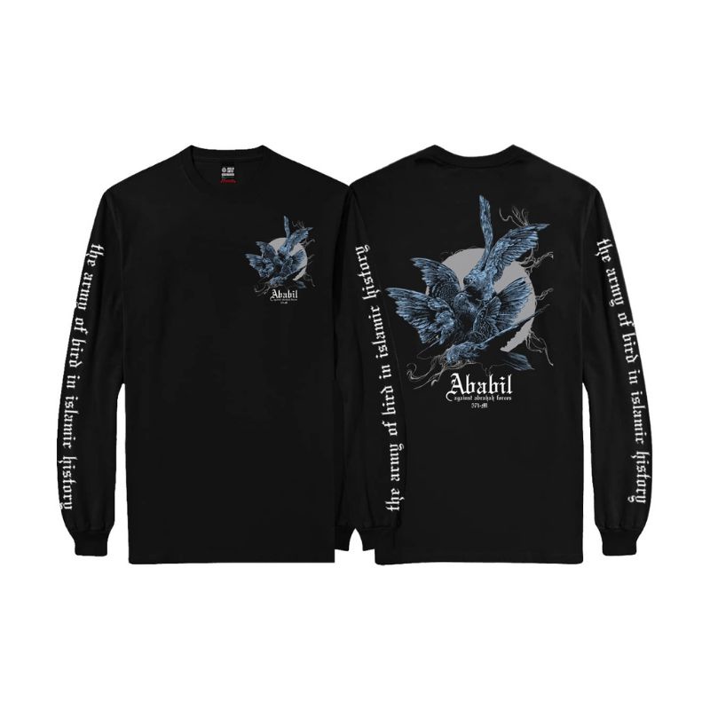 Jual Kaos Lengan Panjang Pria Muslim Dakwah Islami LS Ababil Bird ...
